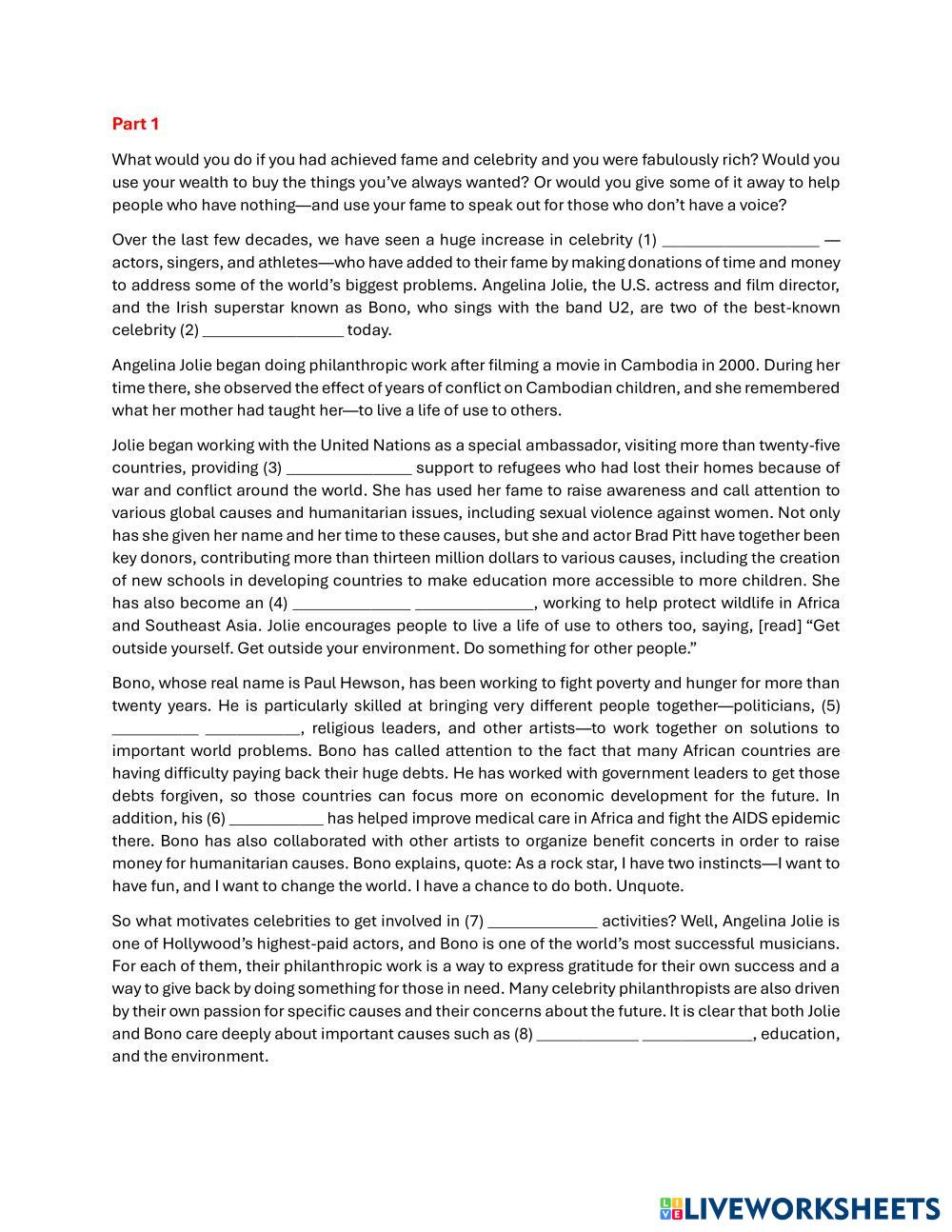 Summit 2 Unit 2 Lesson 3 | Live Worksheets