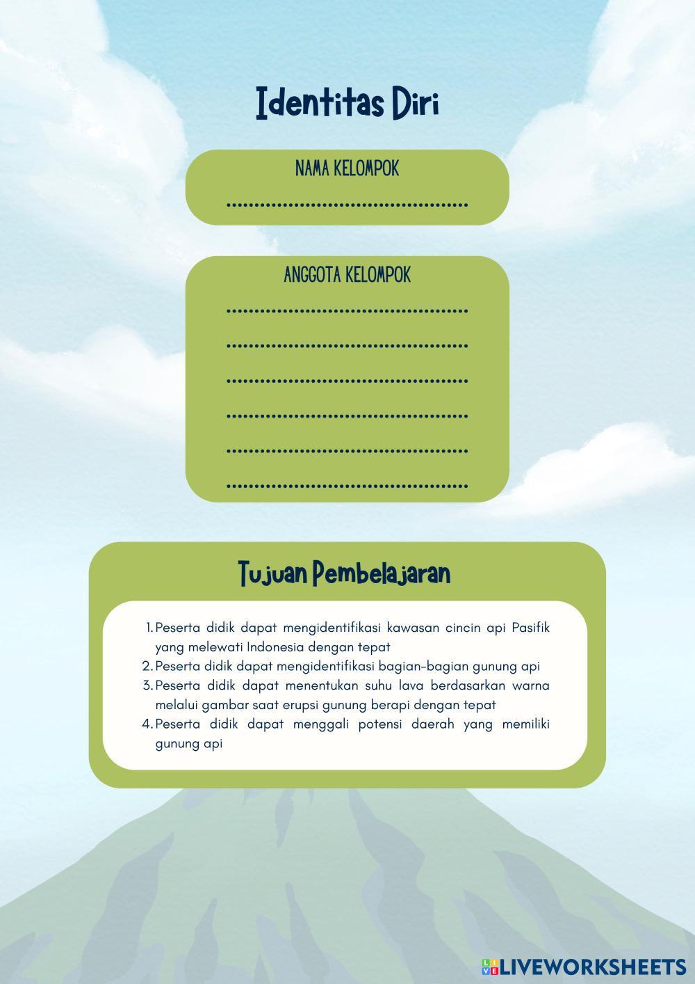 LKPD GUNUNG BER… | Free Interactive Worksheets | 7773632