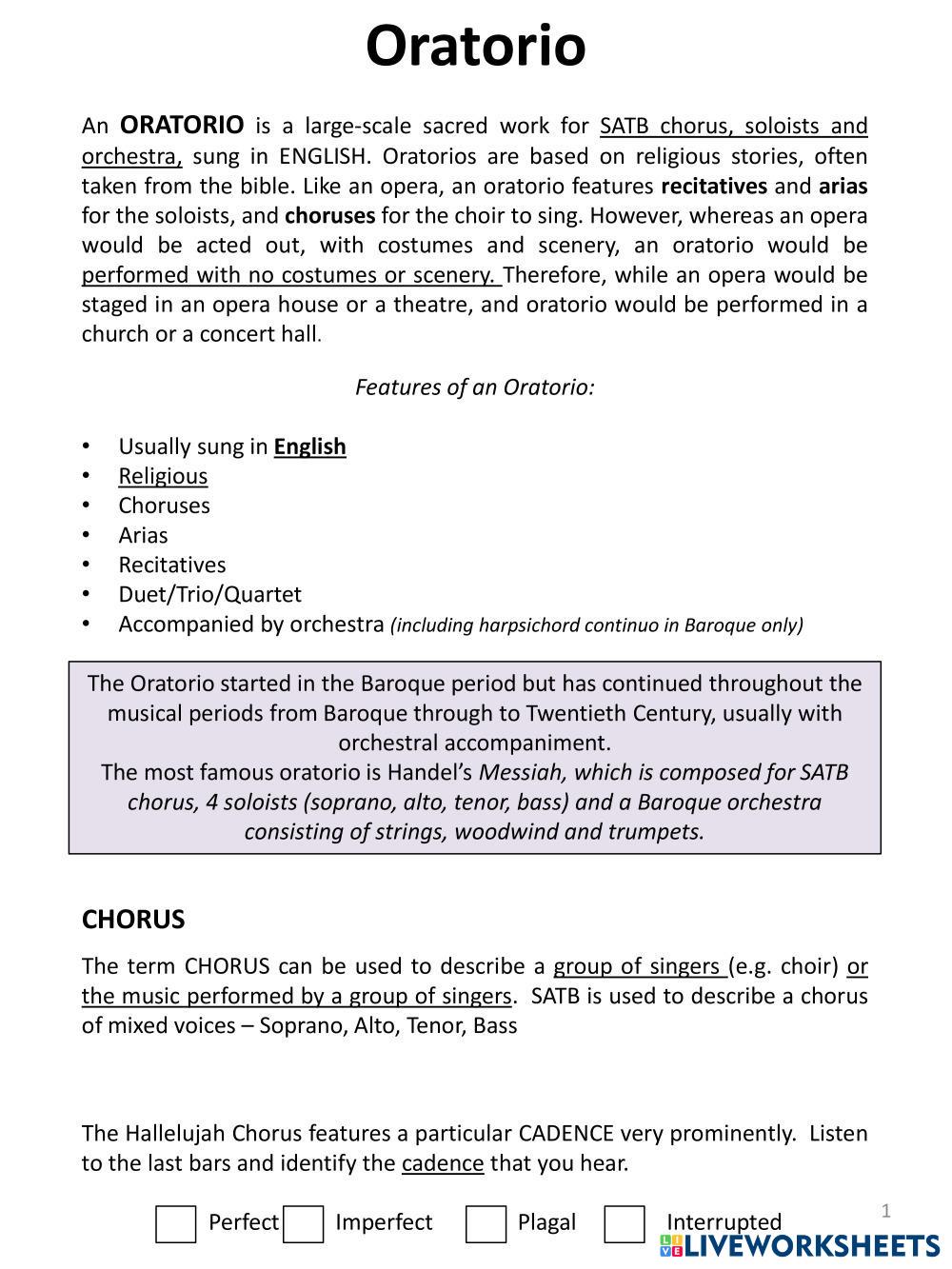 Higher Baroque part 2 7775537 | Mus17 | Live Worksheets