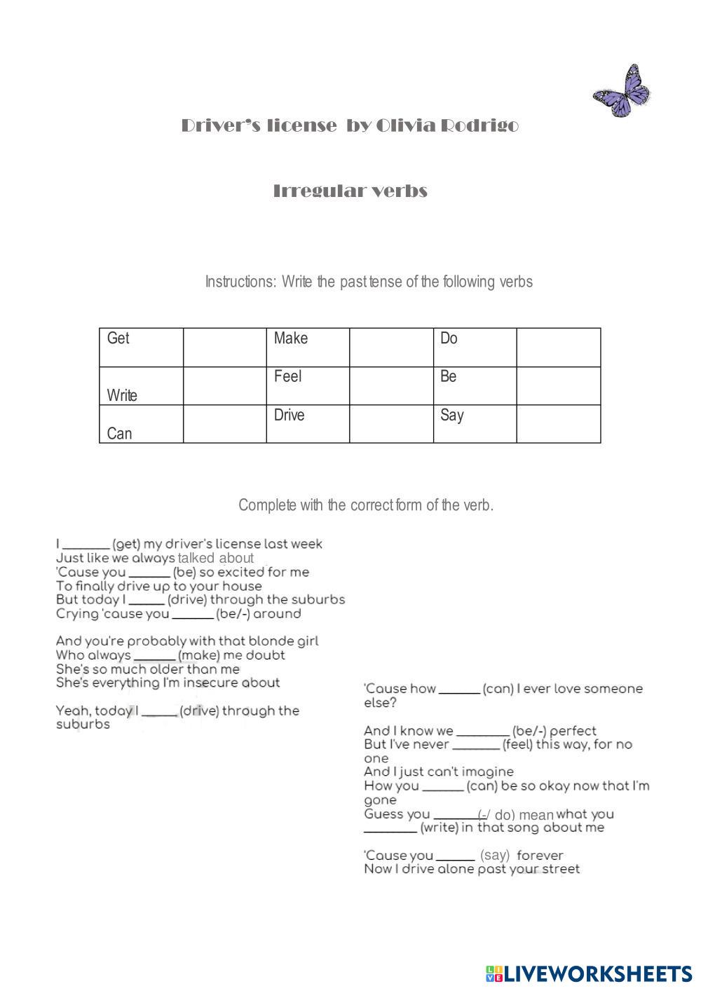 Drivers license… | Free Interactive Worksheets | 7769586