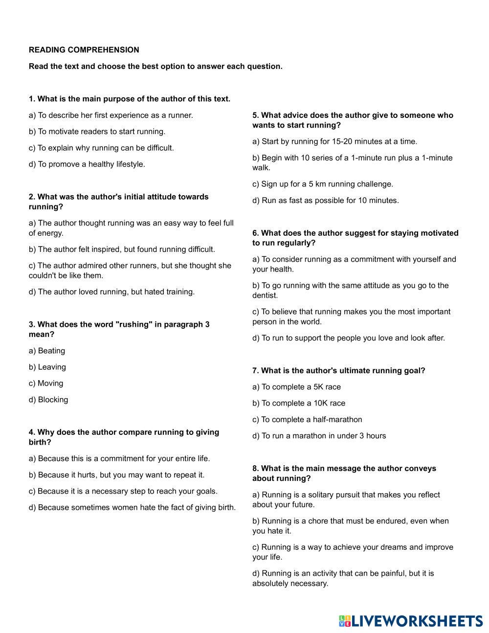 7778609 | I love running | JVCASTEL | LiveWorksheets