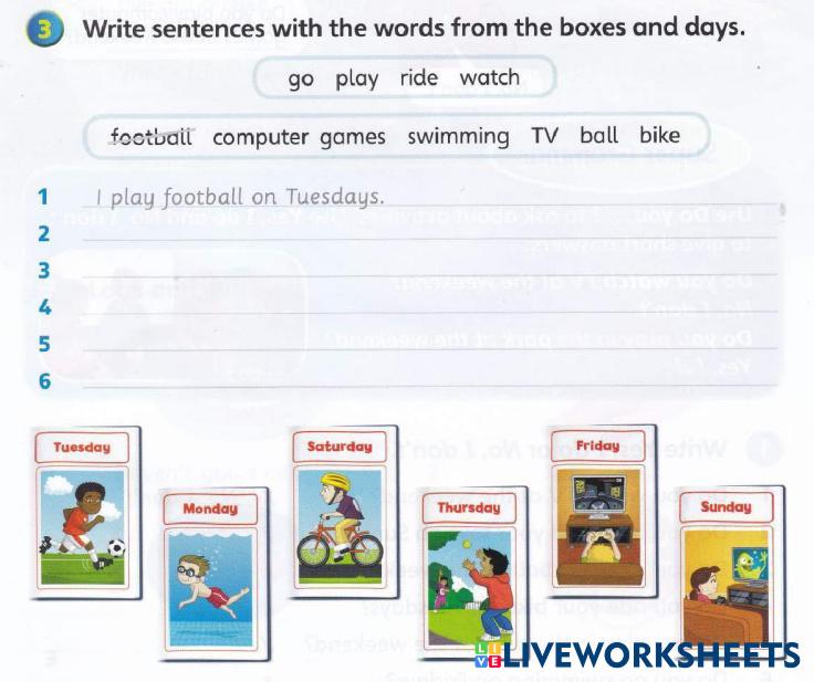 Unit 5 free time | Live Worksheets