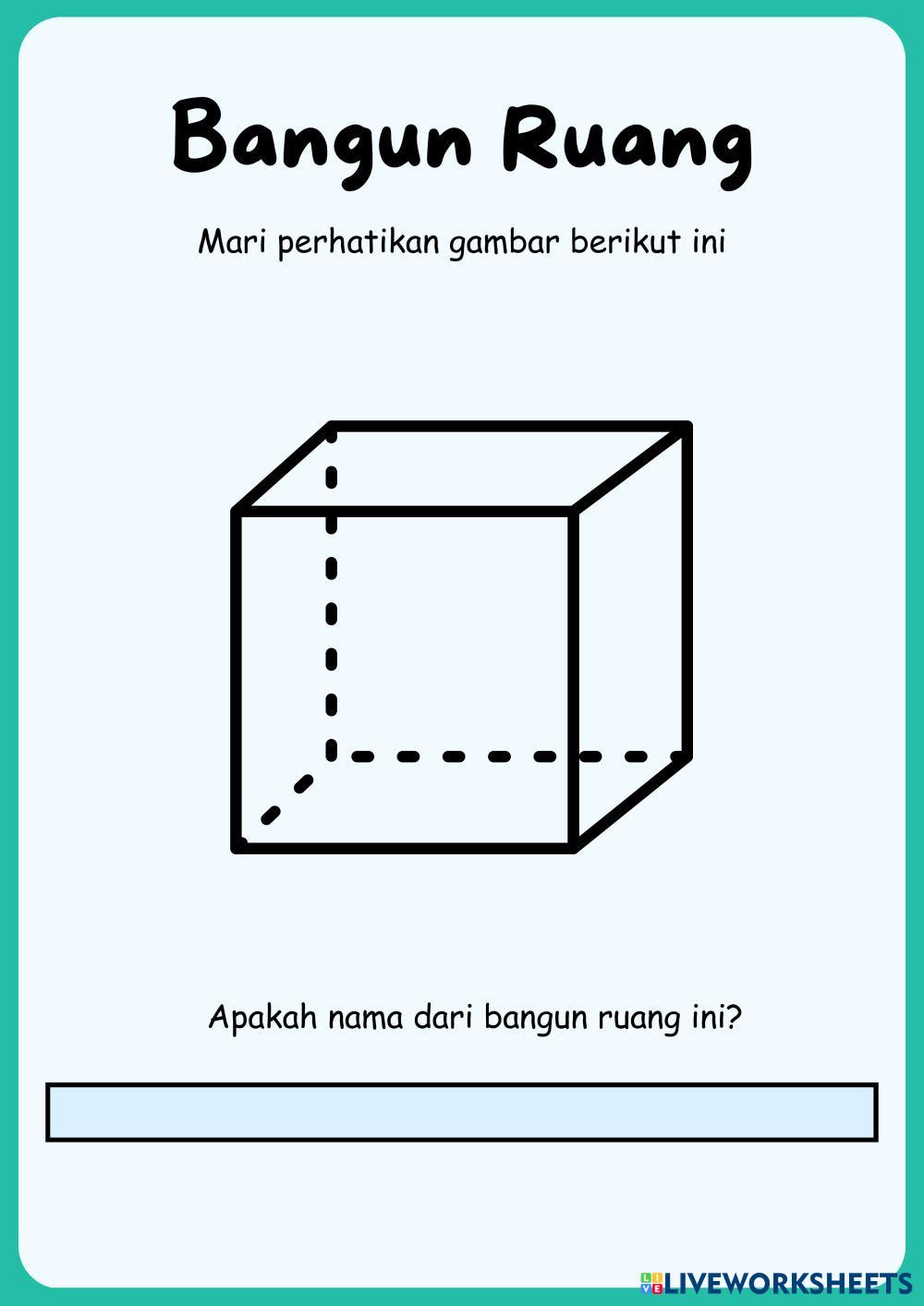 Bangun ruang | Free Interactive Worksheets | 7784143