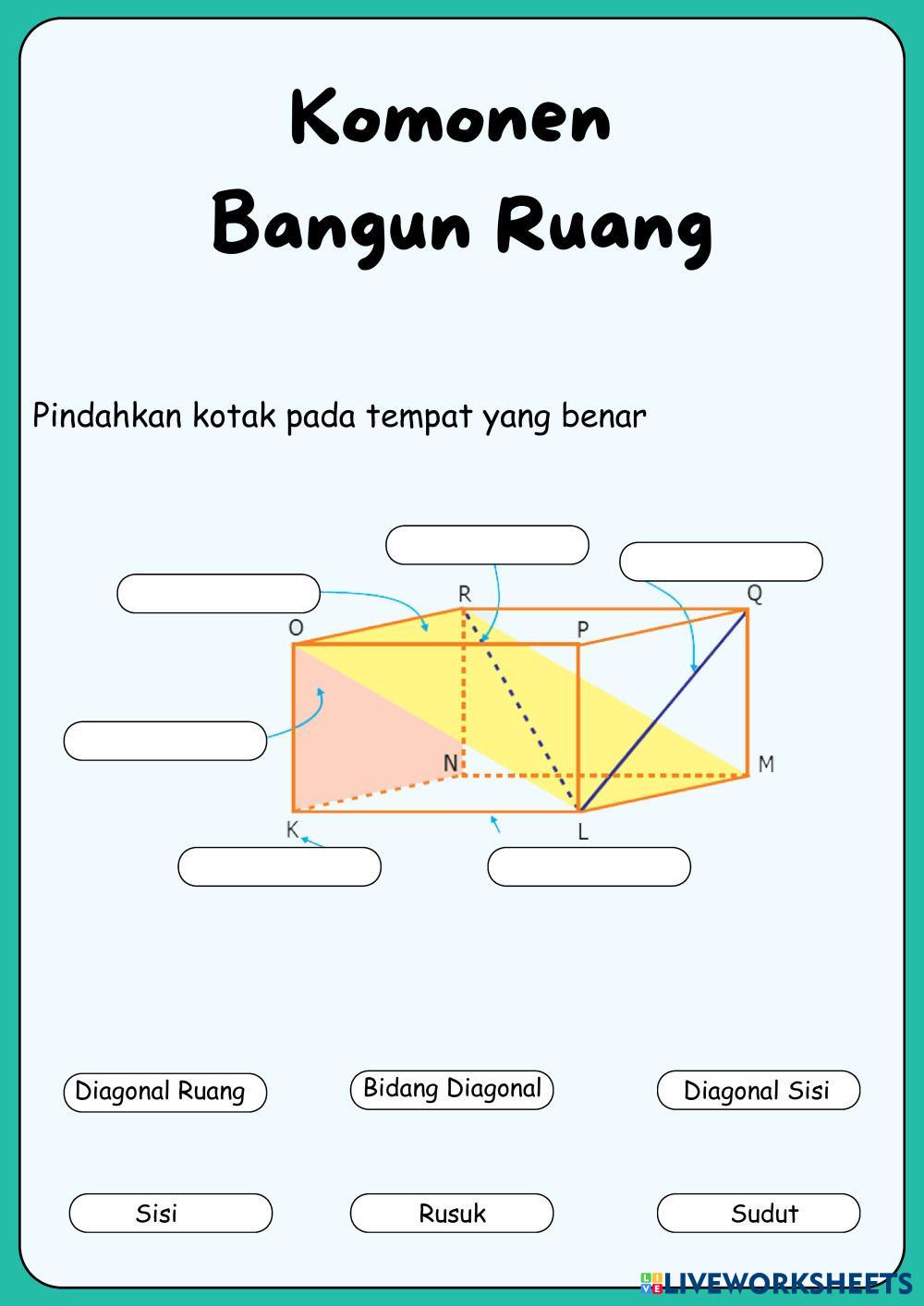 Bangun ruang | Free Interactive Worksheets | 7784143