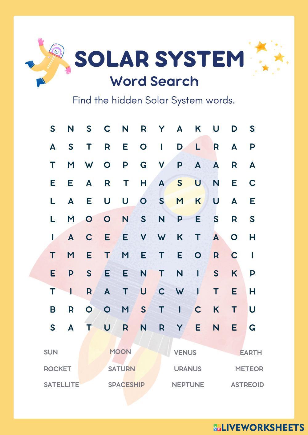 7786364 | Solar System | Mina Lee | LiveWorksheets