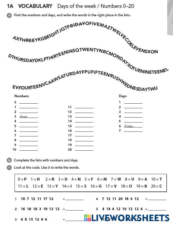 7792150 | 1A Vocabulary English File Elementary