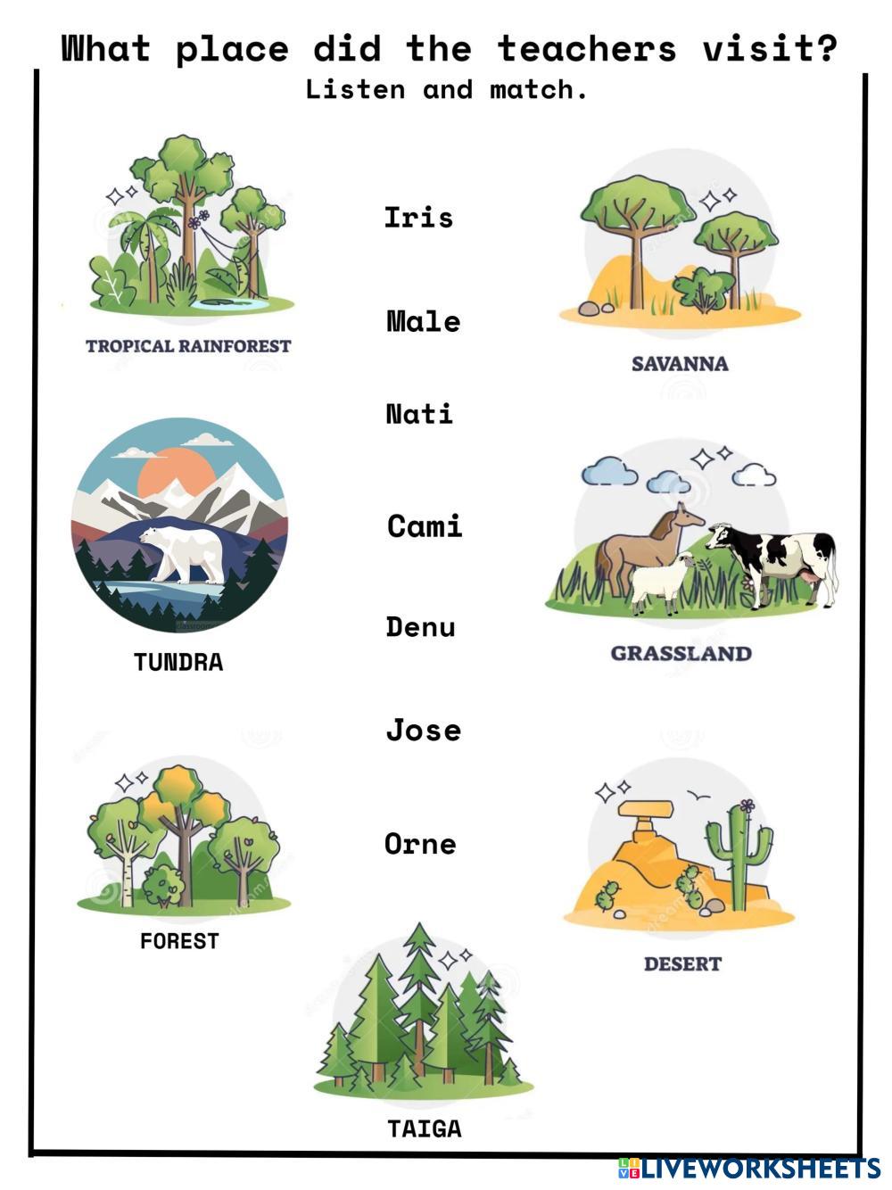 Biomes | Free Interactive Worksheets | 7789345
