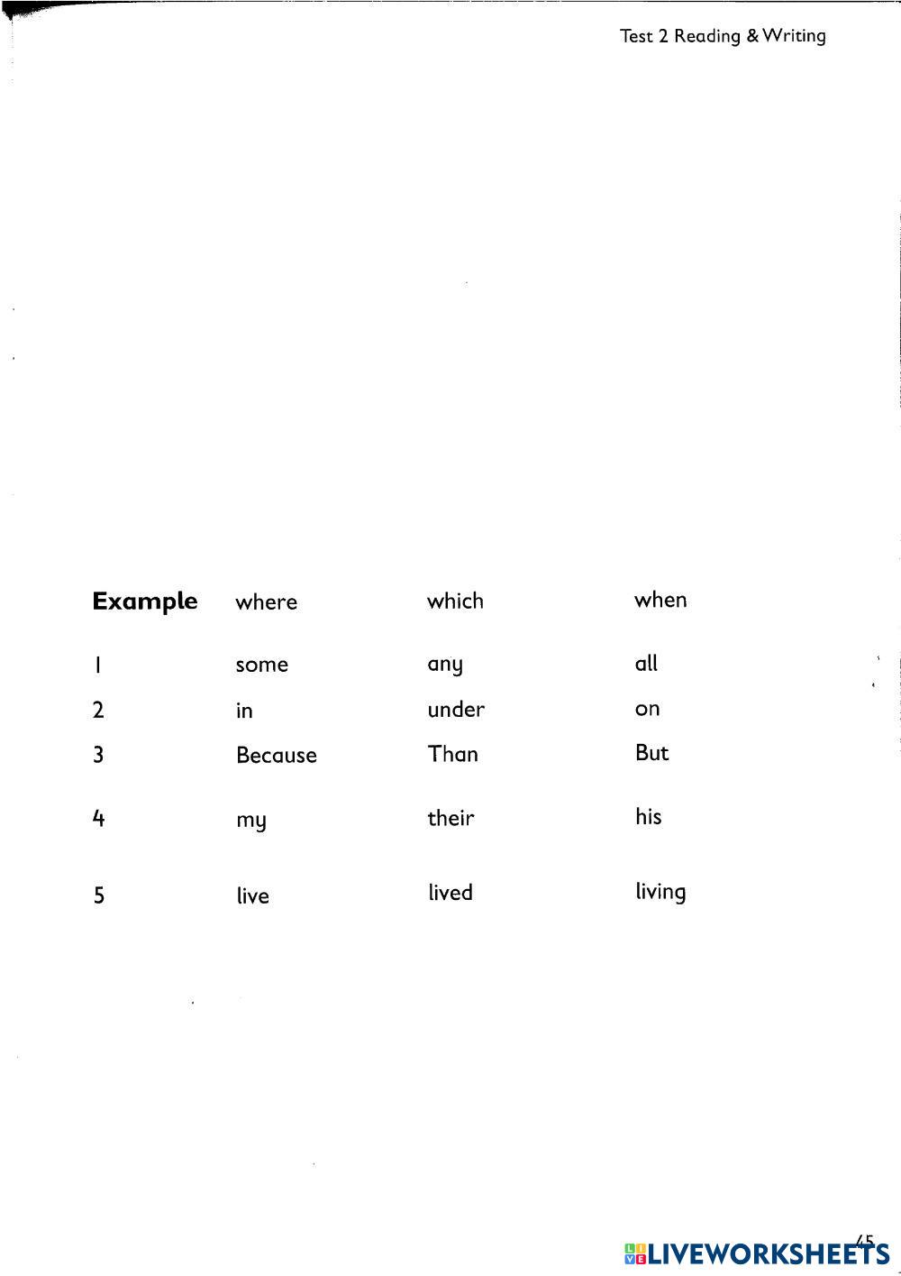 Reading 2 Colli… | Free Interactive Worksheets | 7795931