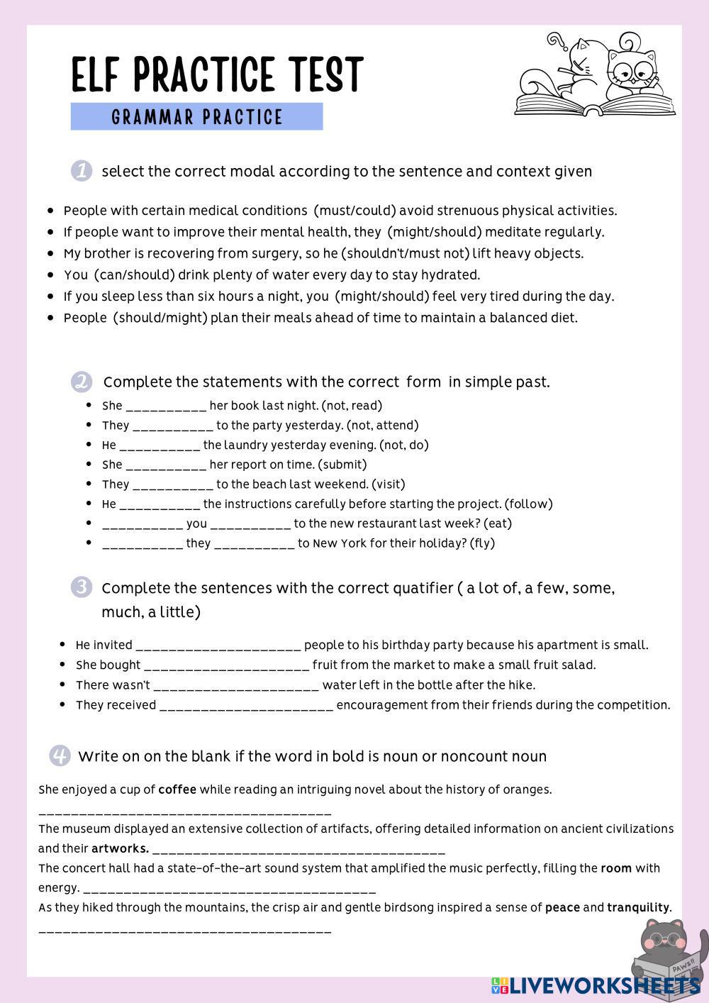 7796959 | English Language Fundamentals Practice Tes