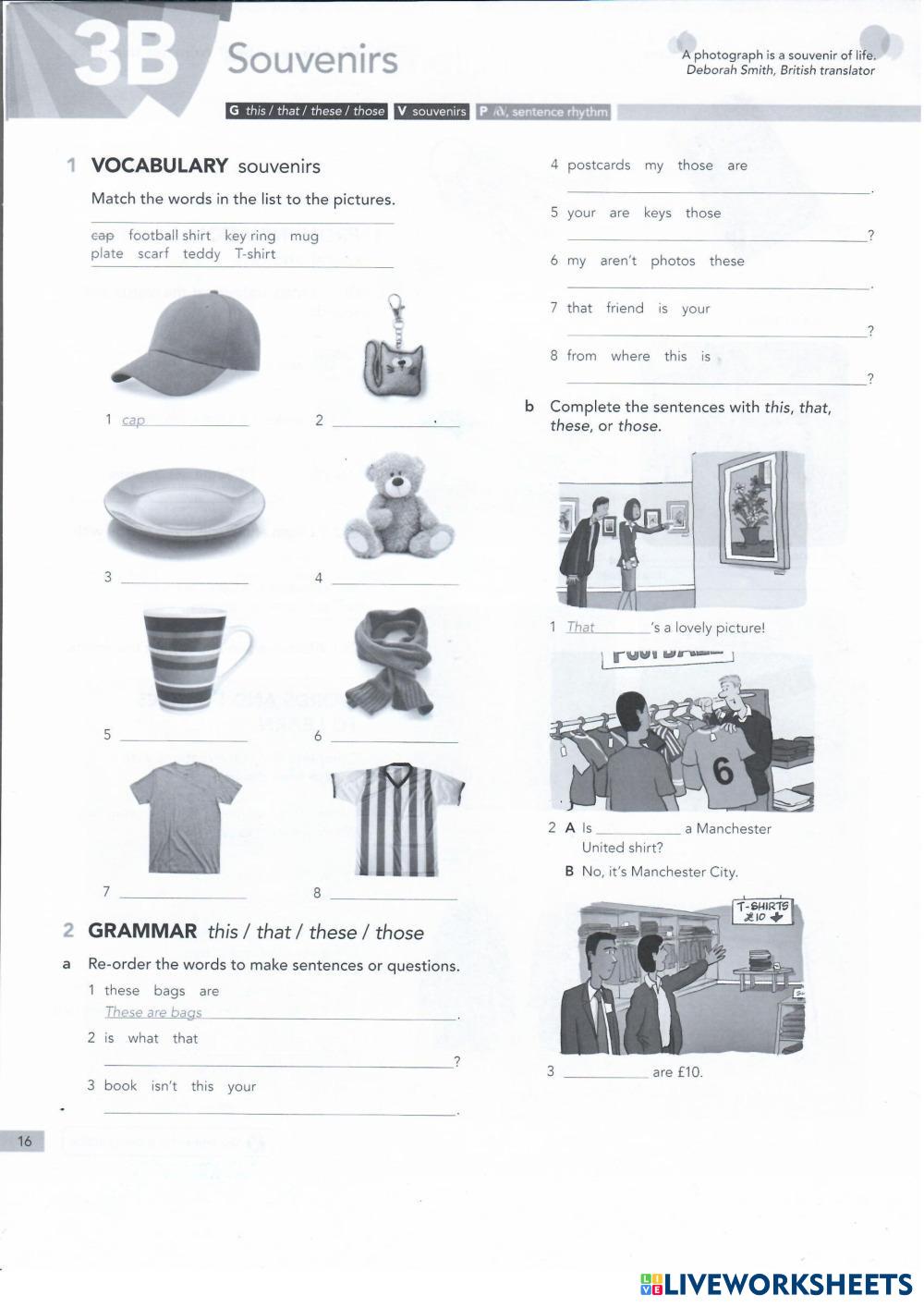 7799276 | EF Beginner 4th edition Unit 3B- Souvenirs