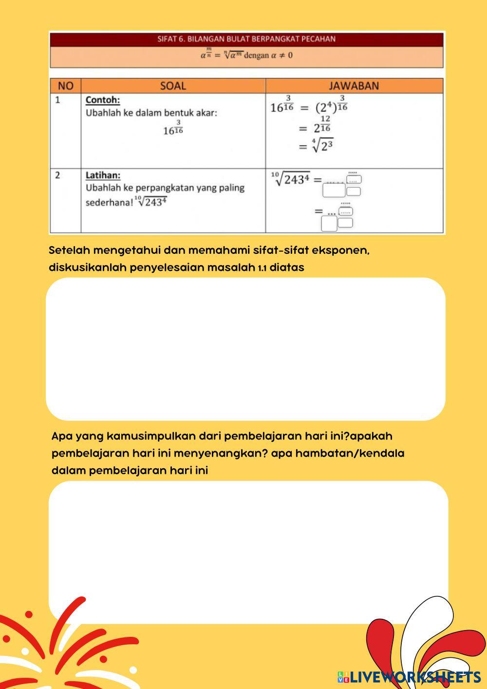 LKPD SIFAT EKSP… | Free Interactive Worksheets | 7799340