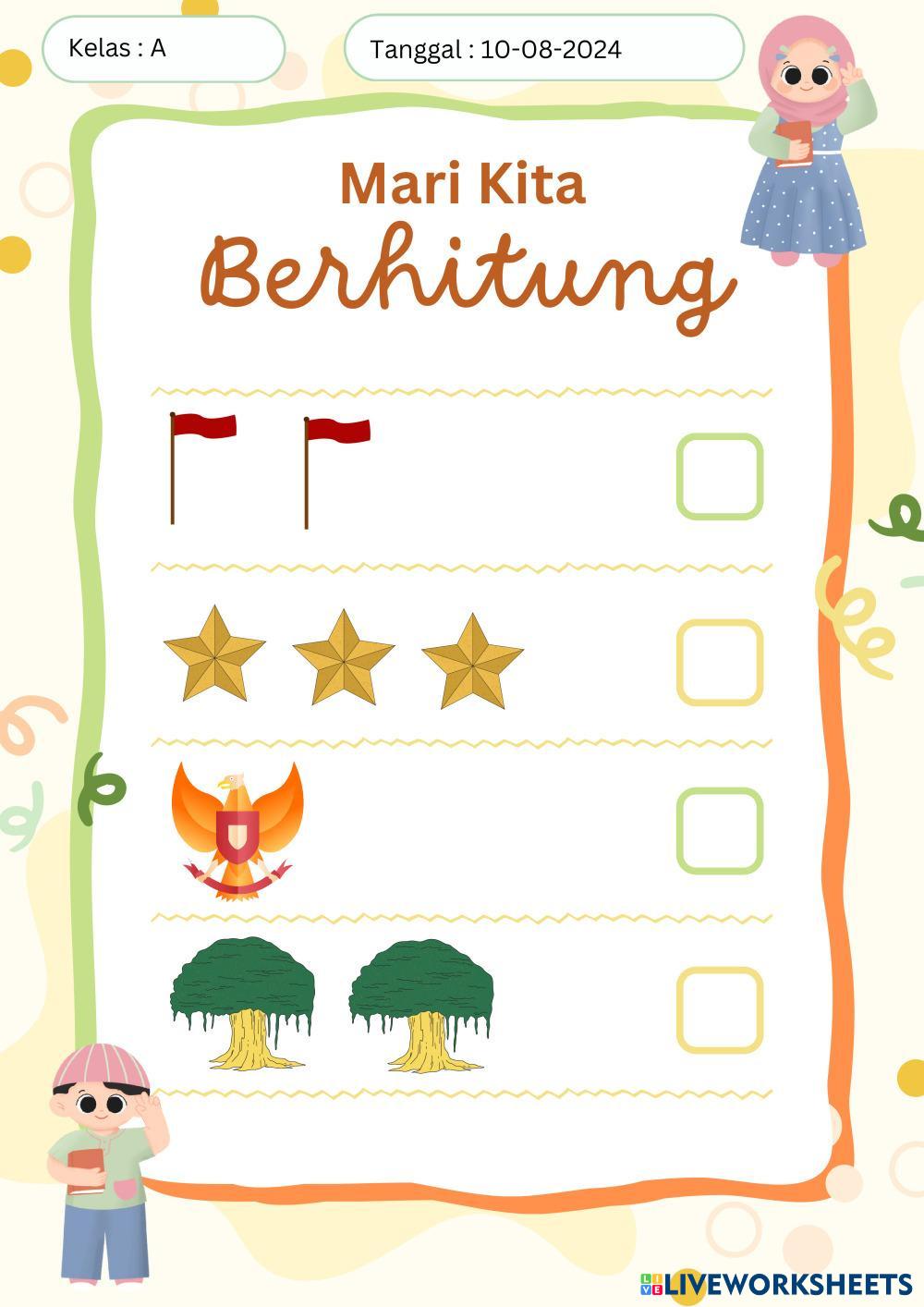 Lembar Kerja Anak | inten s | Live Worksheets