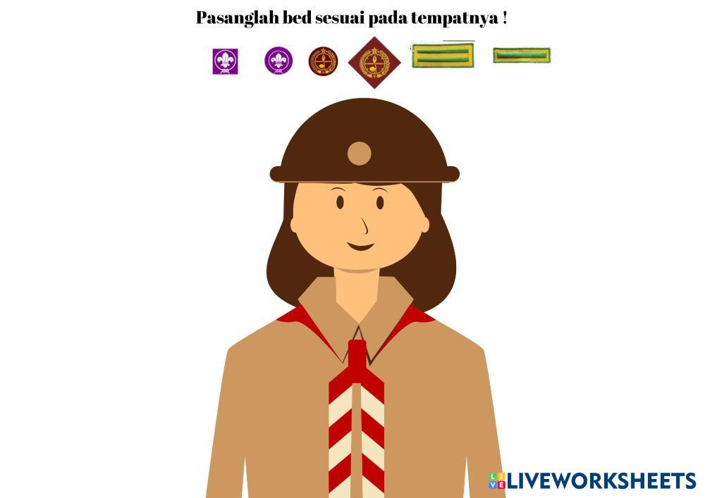 Letak Bed Pramuka Perempuan | Live Worksheets