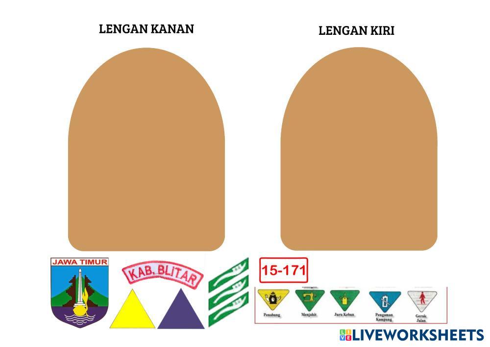 Letak Bed Pramuka Perempuan | Live Worksheets