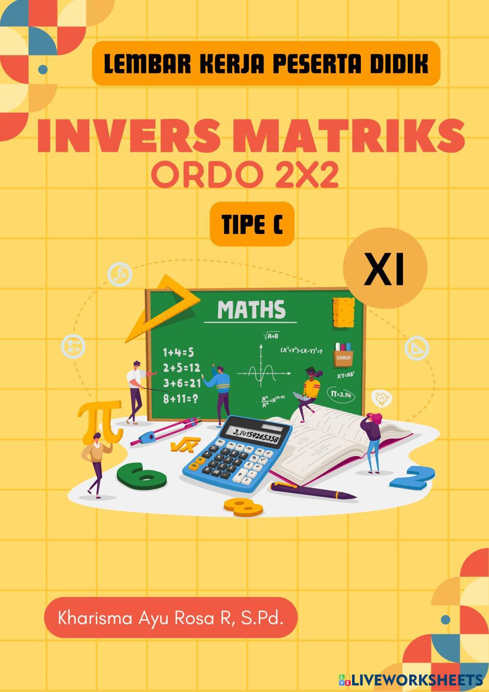 LKPD INVERS MATRIKS TIPE C | Live Worksheets