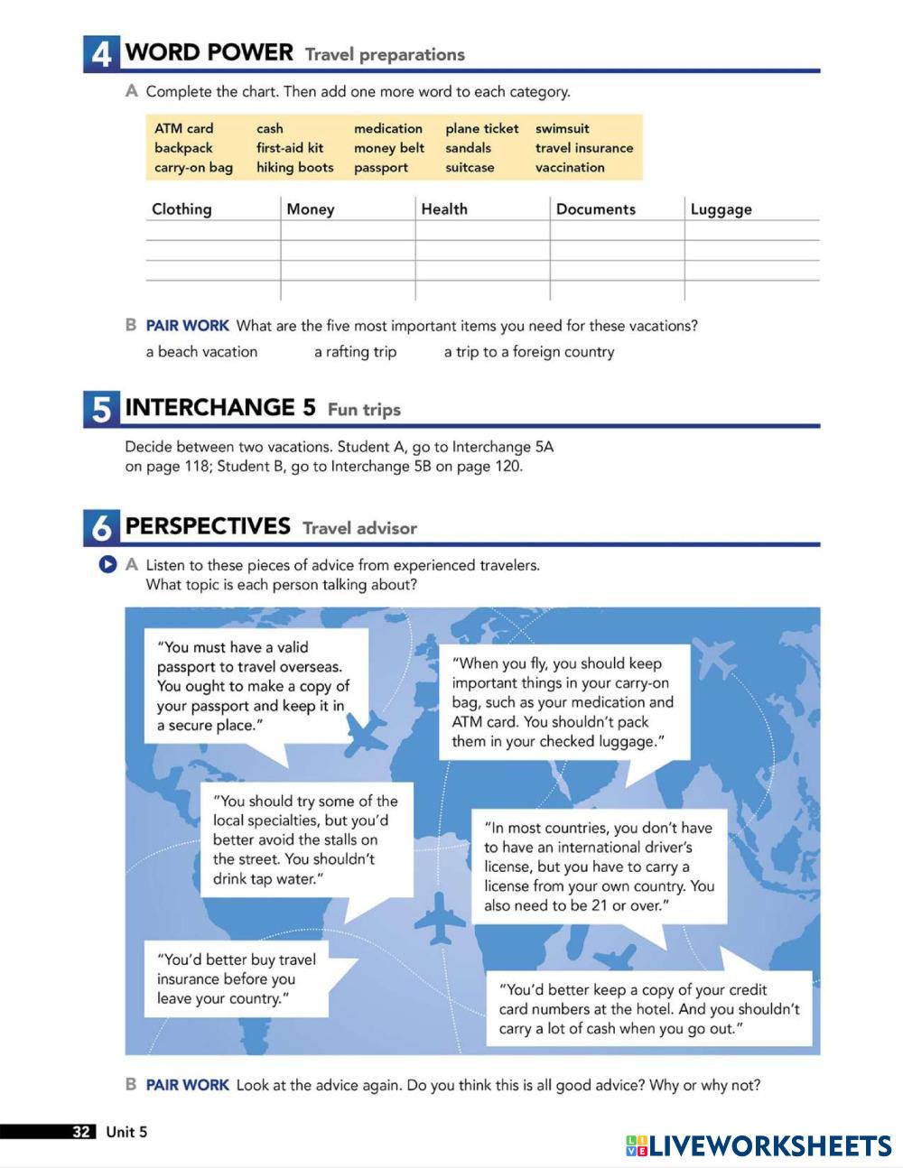 Unit 5 Hit the … | Free Interactive Worksheets | 7805385