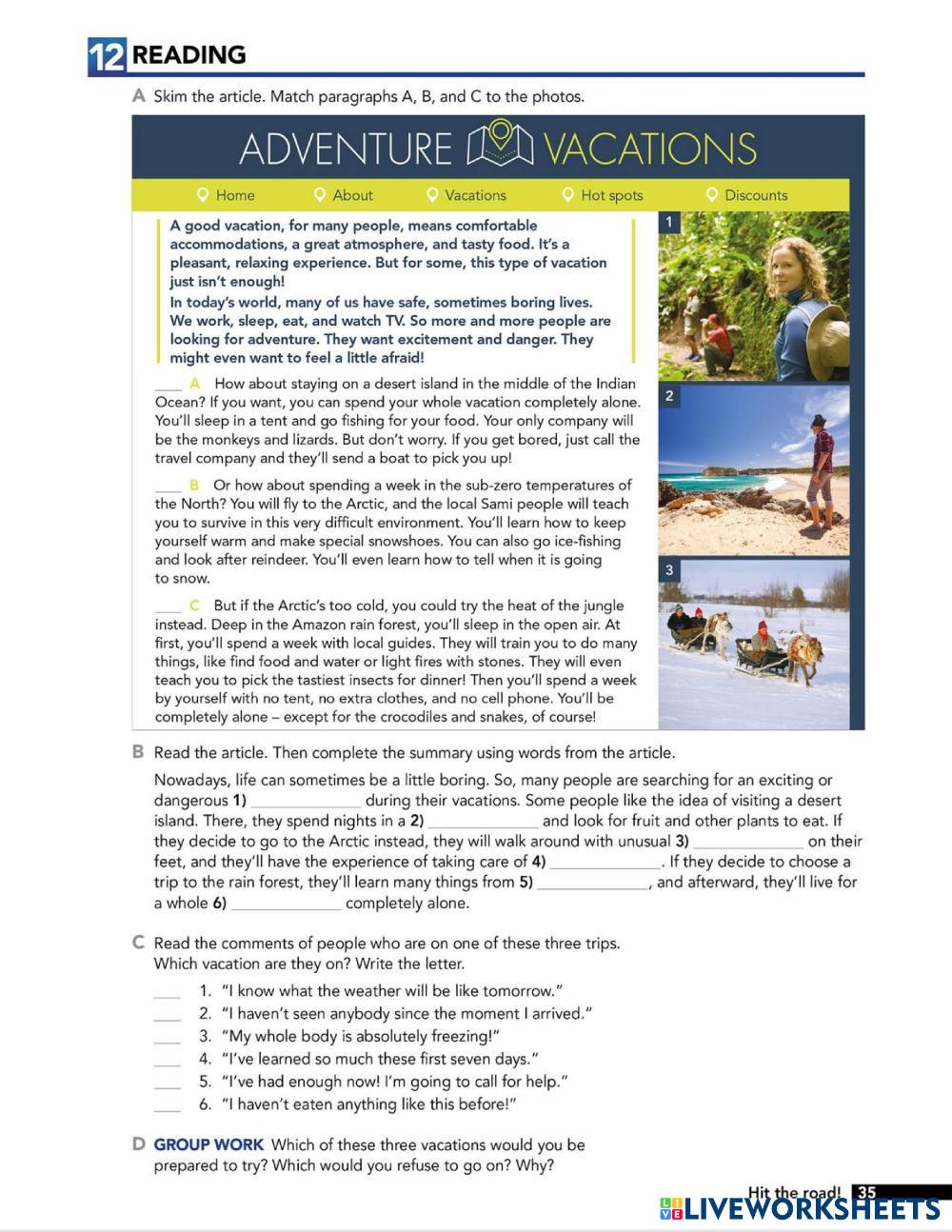 Unit 5 Hit the … | Free Interactive Worksheets | 7805385