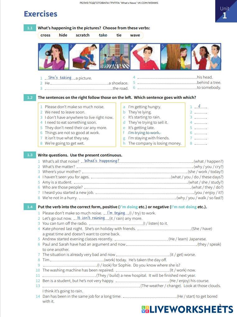 7807962 | Unit 1: Present Continuous | Teacher Mon