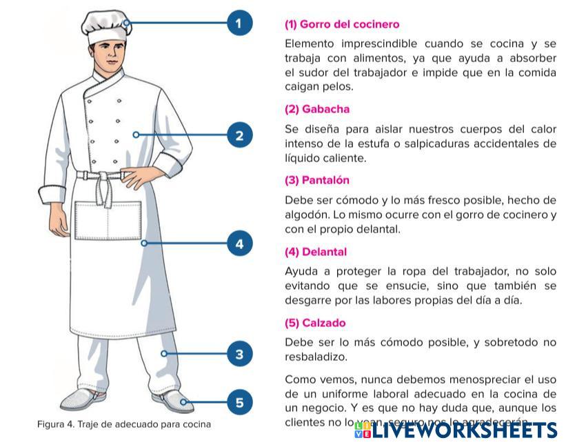 Manipulacion, preelaboracion y conservacion de los alimentos | Live Worksheets