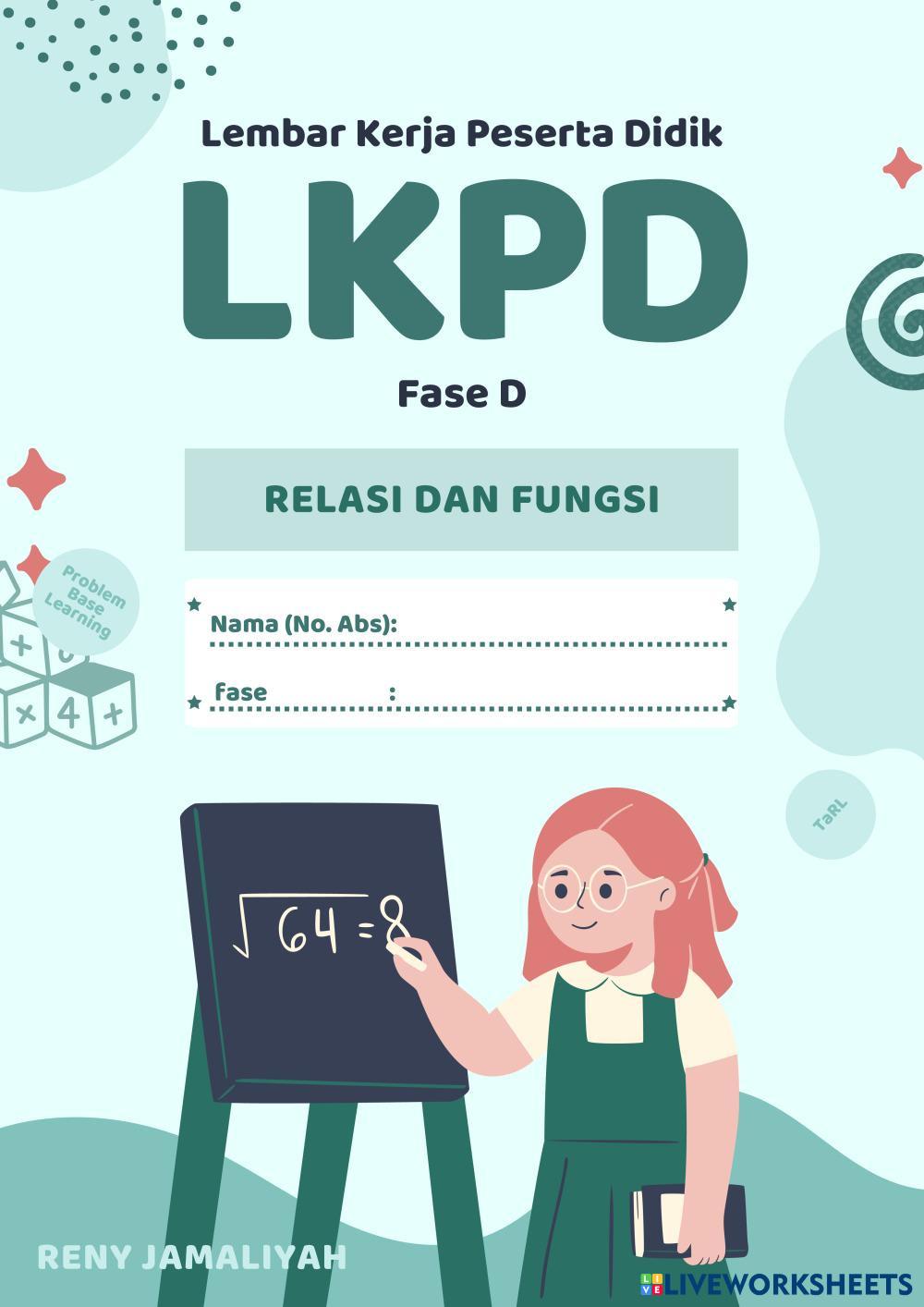LKPD Relasi dan Fungsi MTK Kelas 8 | Live Worksheets