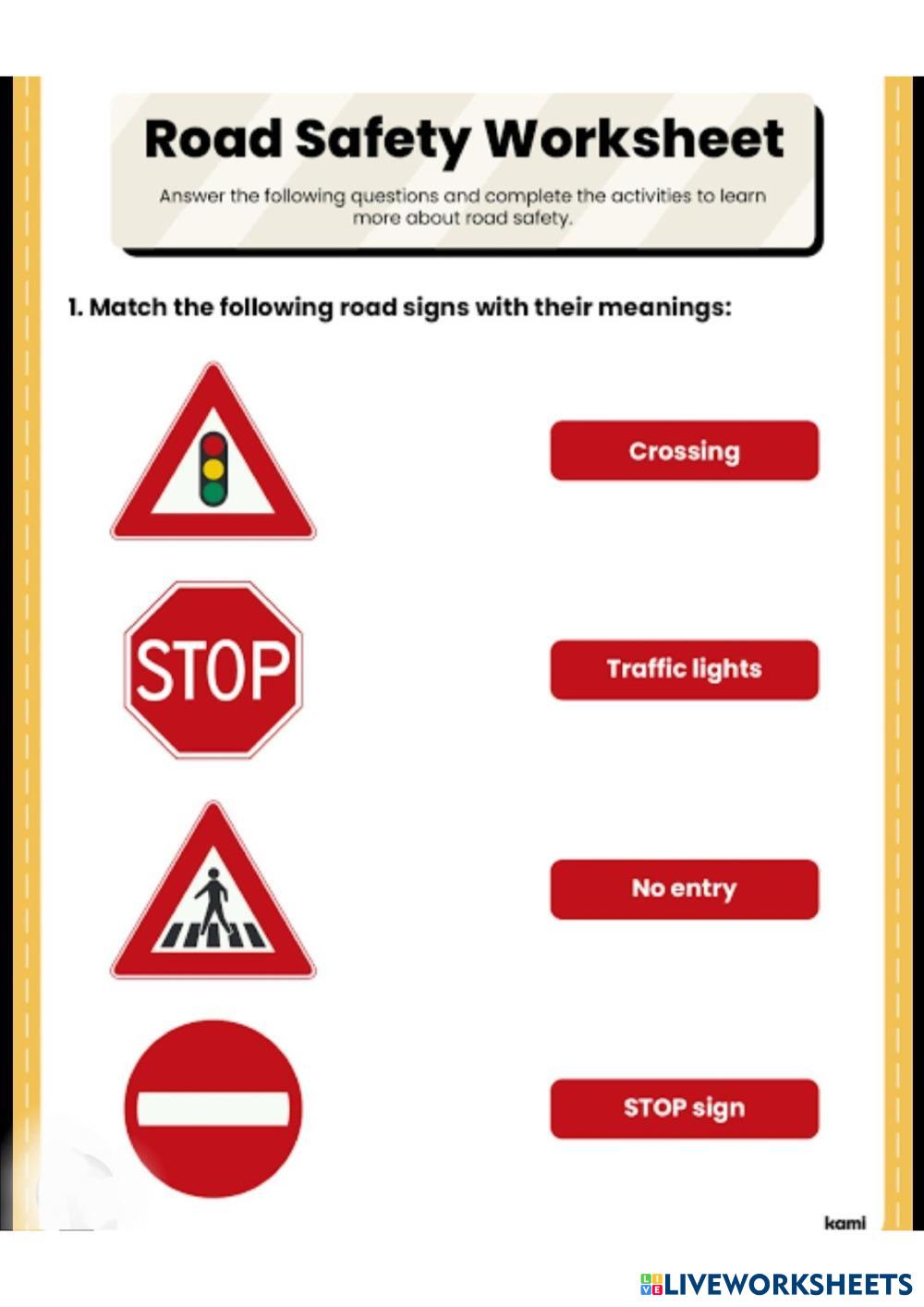 Traffic Safety | BARKHA DAKSH | Live Worksheets