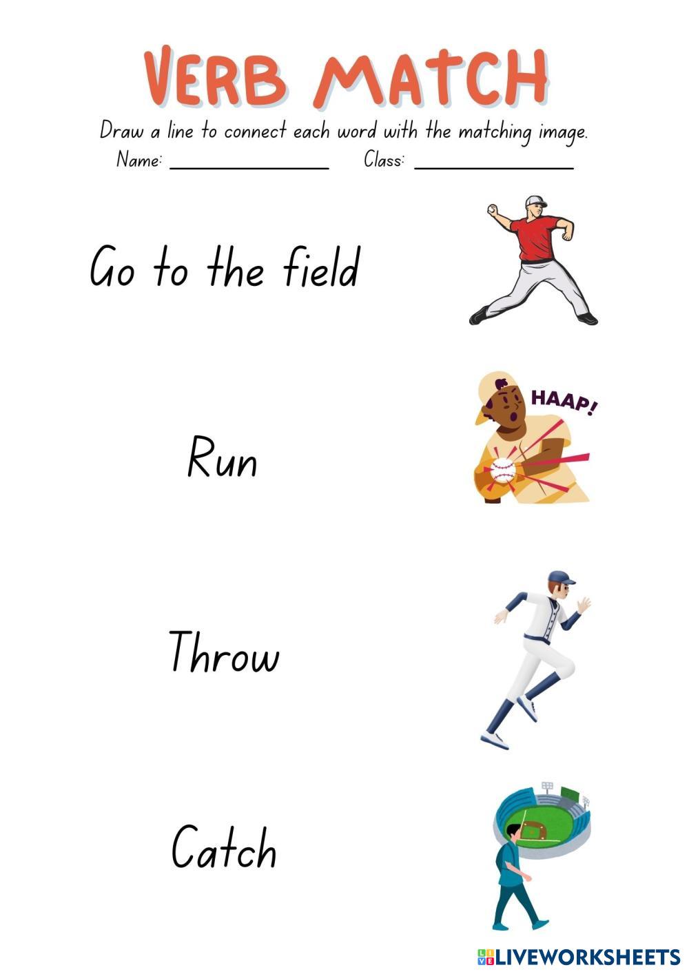English basic verbs - baseball 7814253 | Valentina