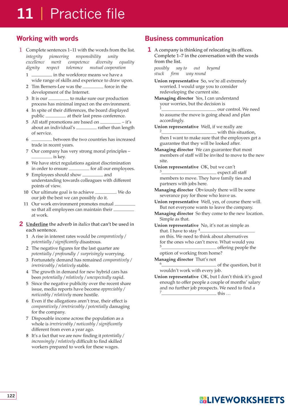 business comm | Free Interactive Worksheets | 7817270