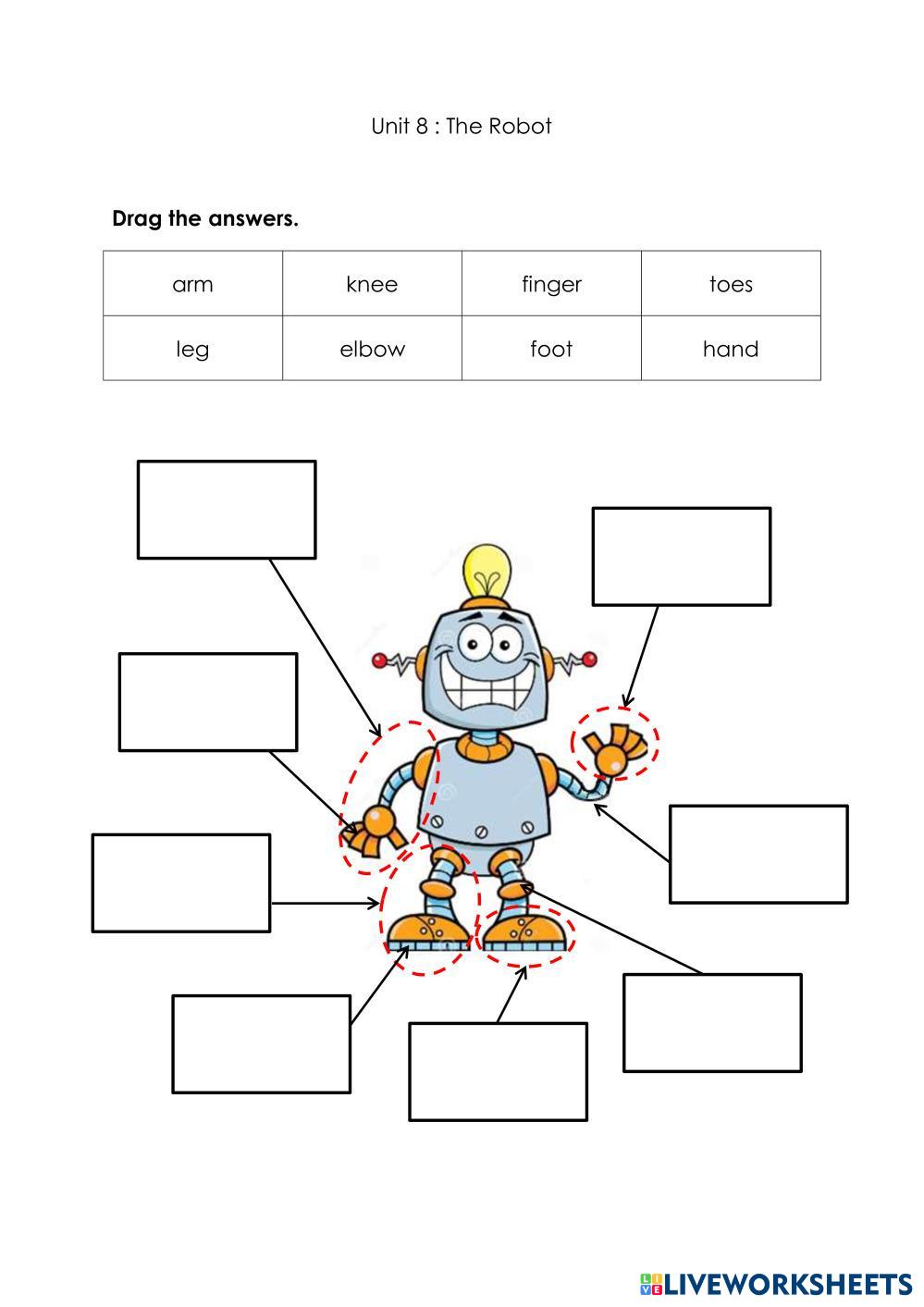 Unit 8 The Robot | Free Interactive Worksheets | 7819030