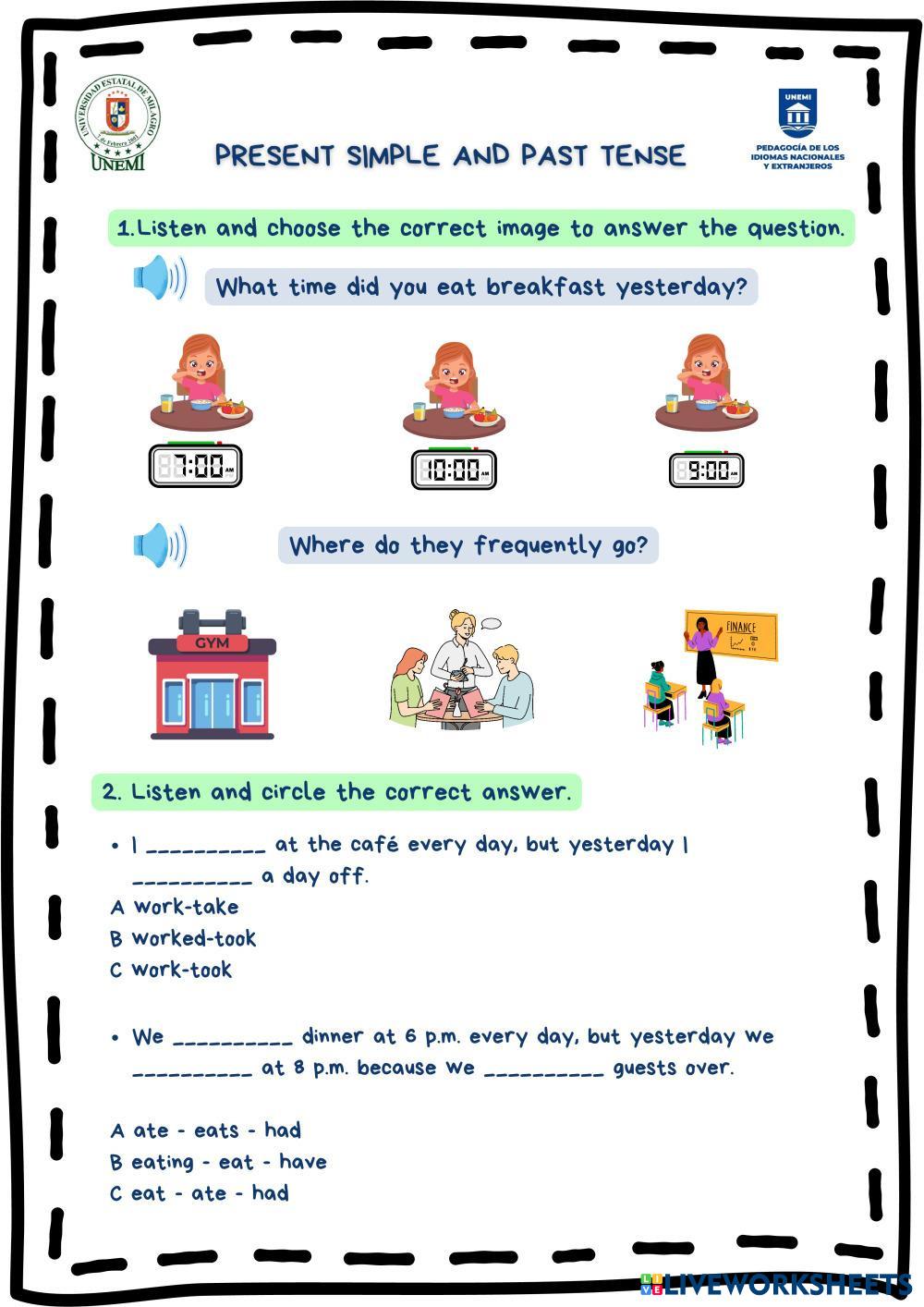 Present simple … | Free Interactive Worksheets | 7822450