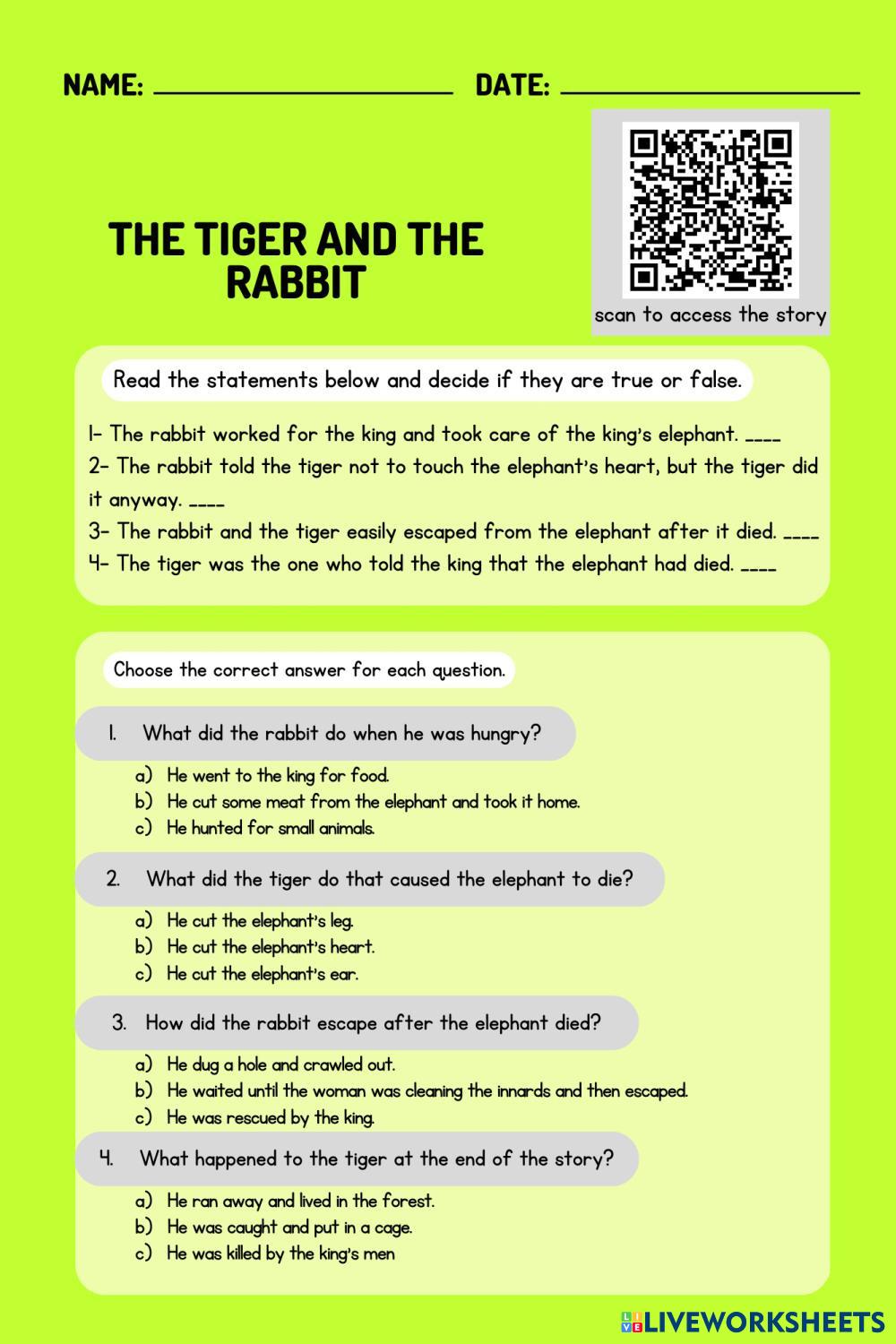 THE TIGER AND THE RABBIT | Nicole Venture | Live