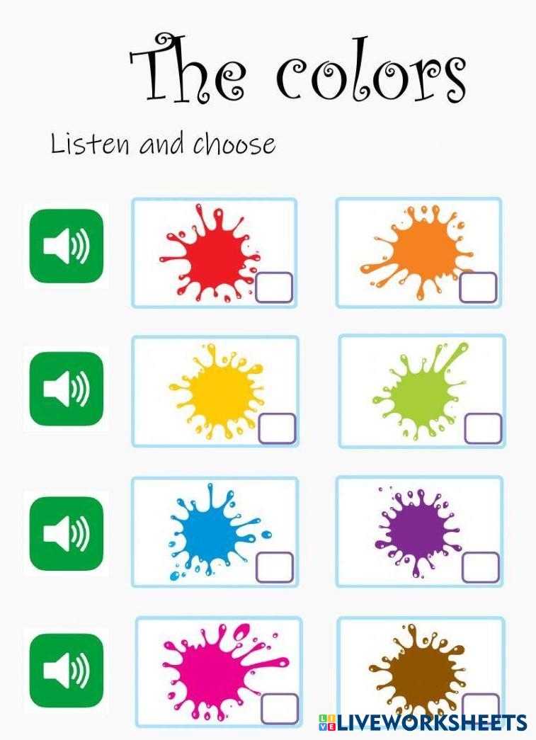 COLORS | Free Interactive Worksheets | 7829541