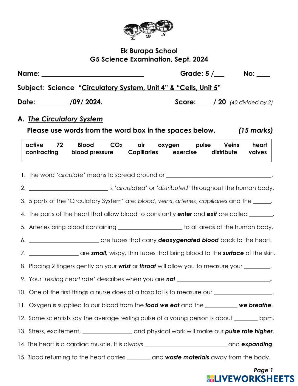 7831437 | G5 Science Exam September 2024 | William G.