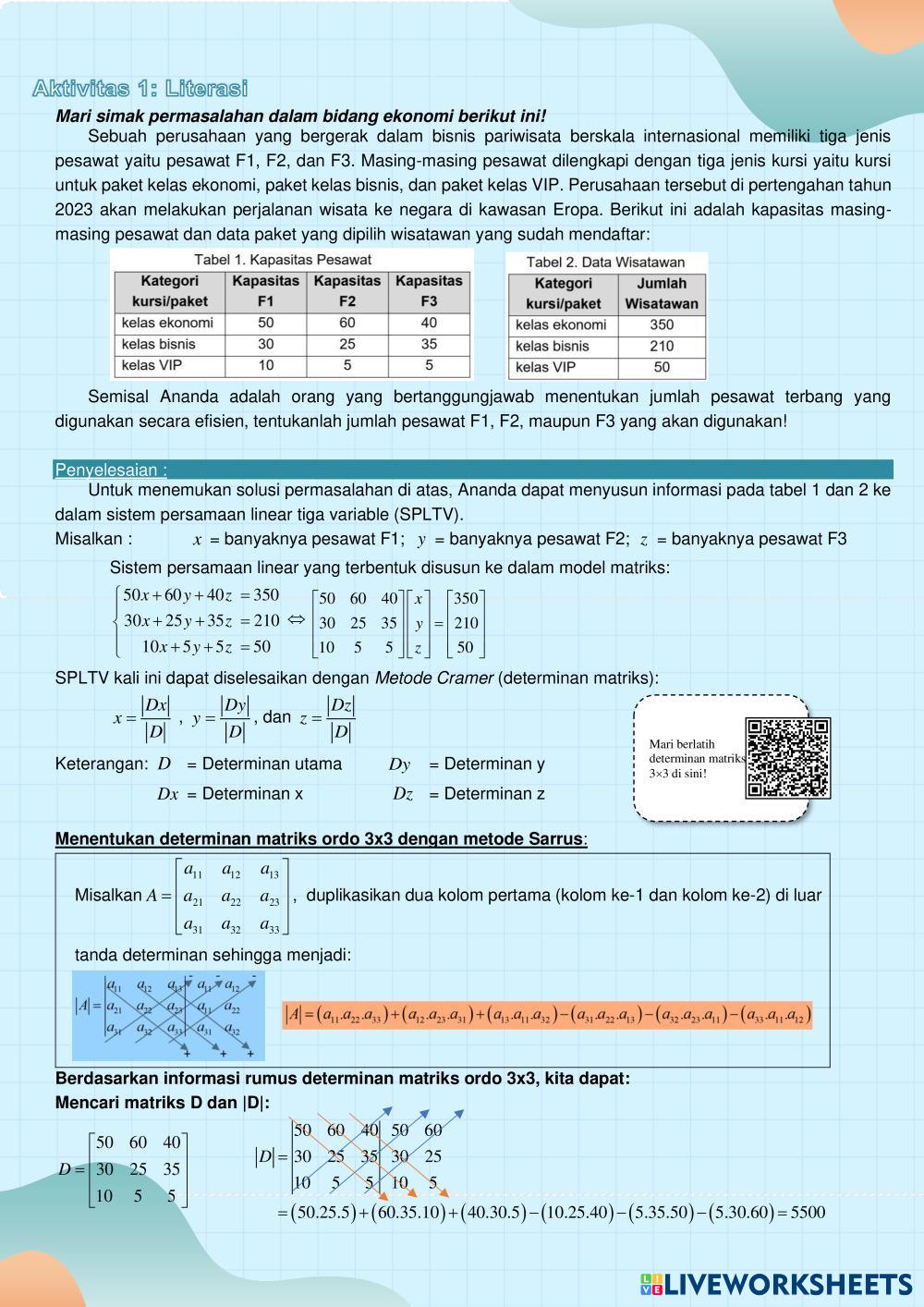 E-LKPD Determin… | Free Interactive Worksheets | 7827864
