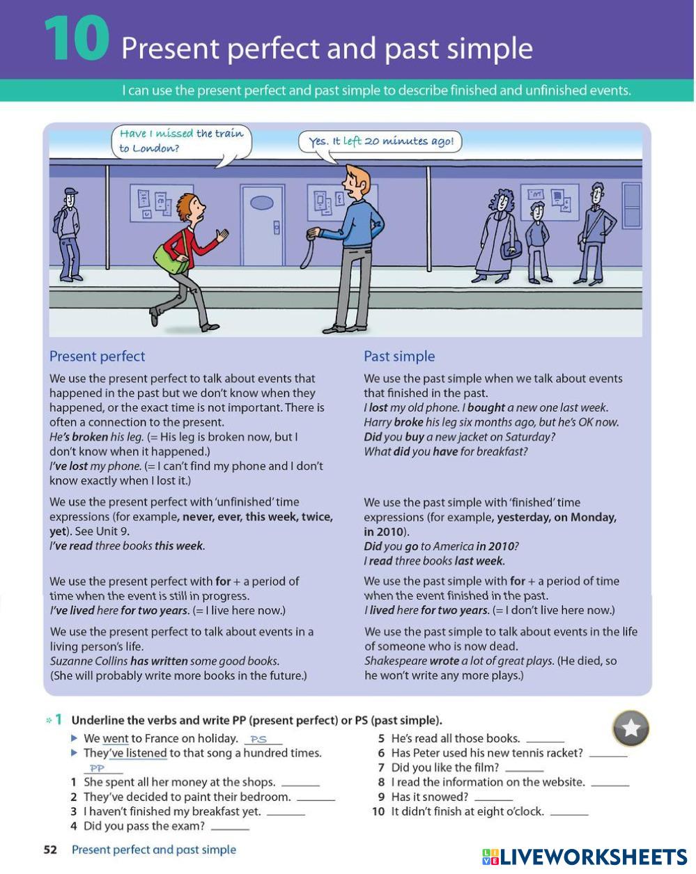 Present perfect… | Free Interactive Worksheets | 7832694