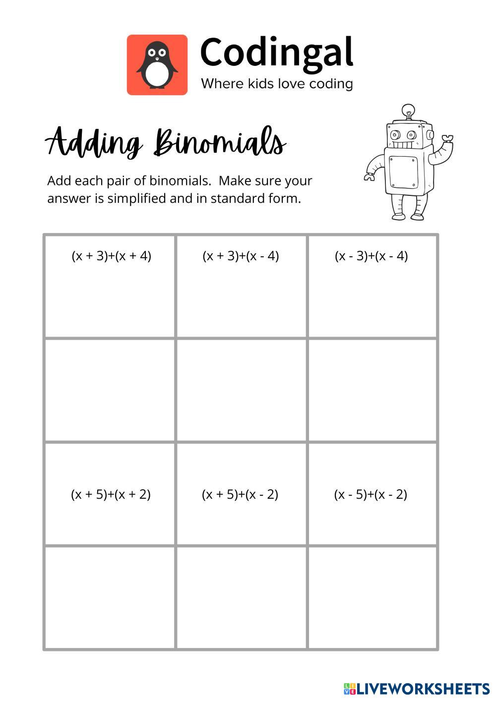 Adding Integers | Free Interactive Worksheets | 7835720