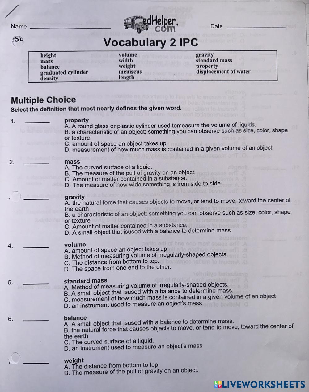 7836482 | Vocab 2 IPC | Coach Todd Martin
