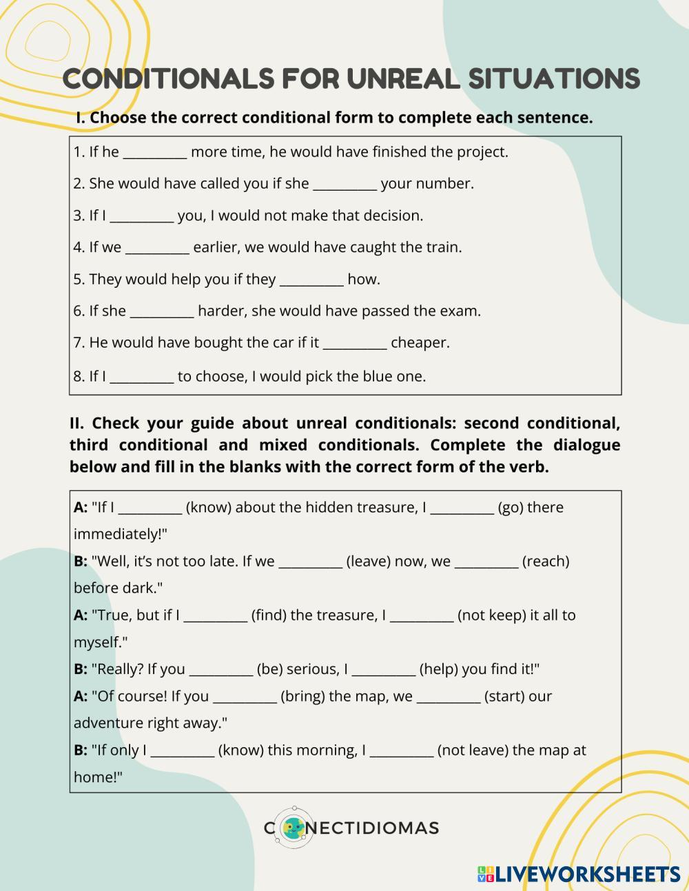 Conditionals fo… | Free Interactive Worksheets | 7836737