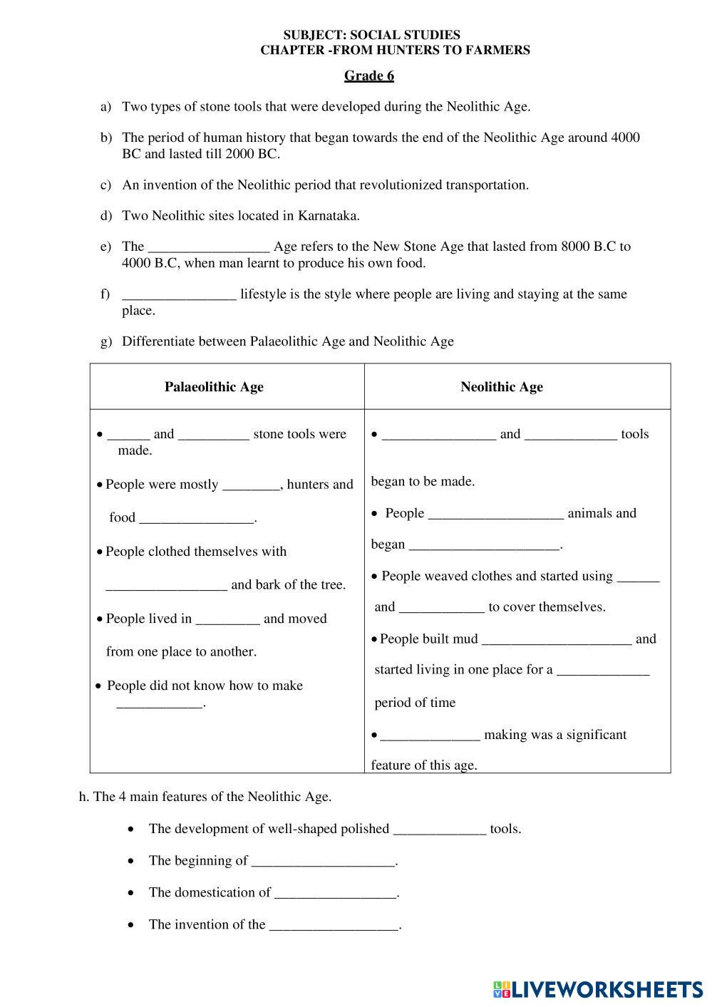 Hunters to Farm… | Free Interactive Worksheets | 7838972
