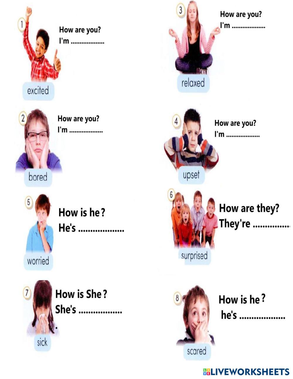 feeling hang ou… | Free Interactive Worksheets | 7839043