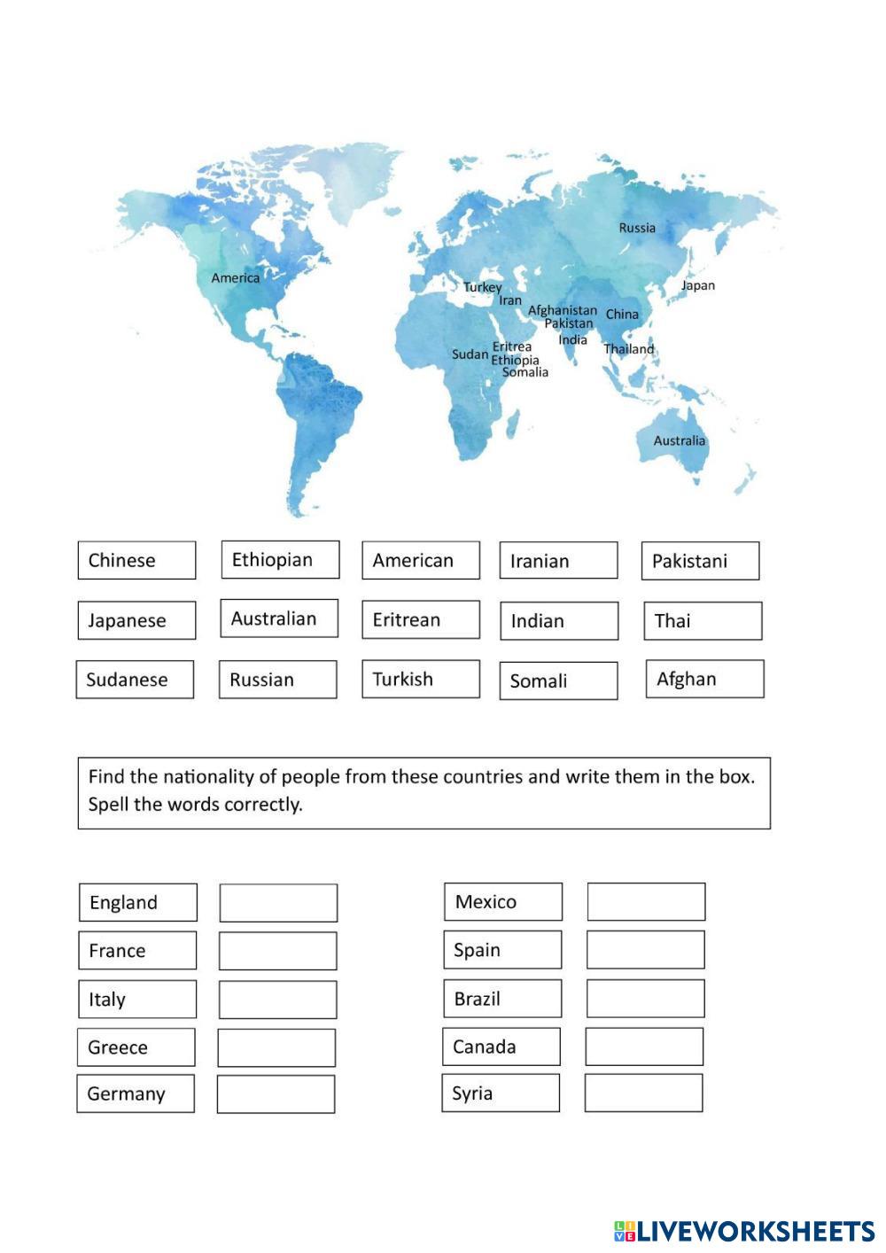 County name/Nat… | Free Interactive Worksheets | 7555464