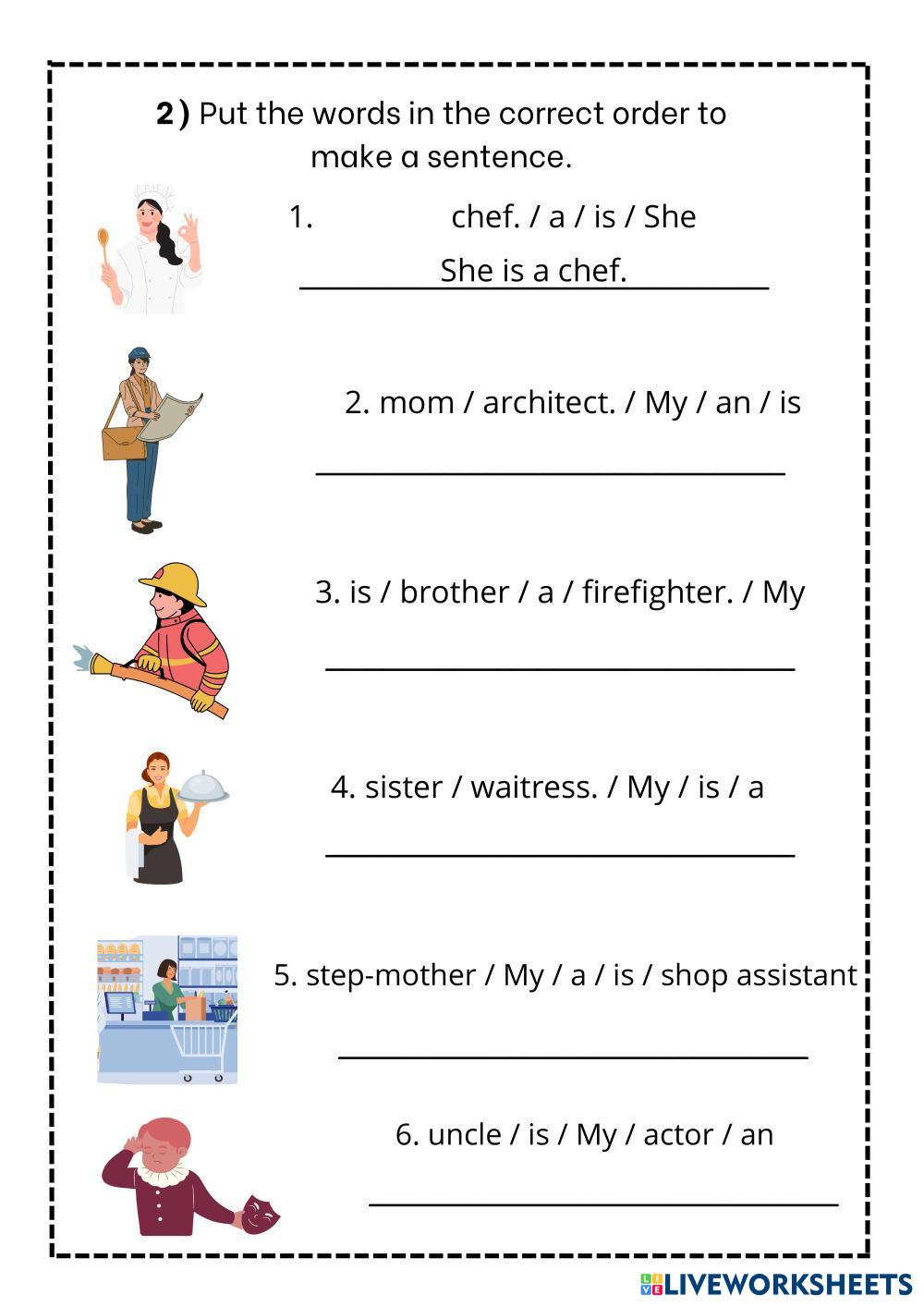 Jobs and occupa… | Free Interactive Worksheets | 7842147