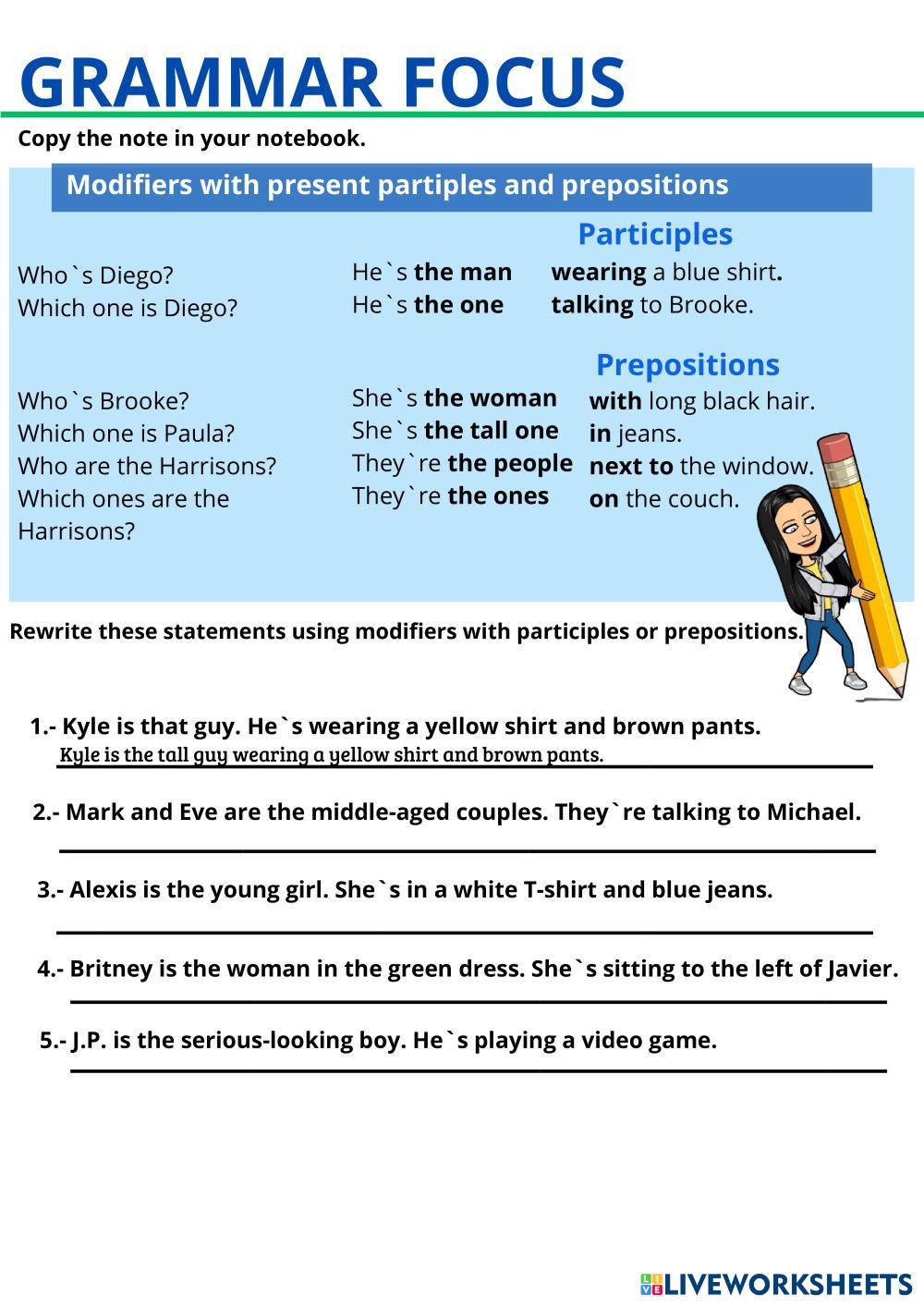 MODIFIERS OR PARTICIPLES 7845819 | breida janitzy mendez