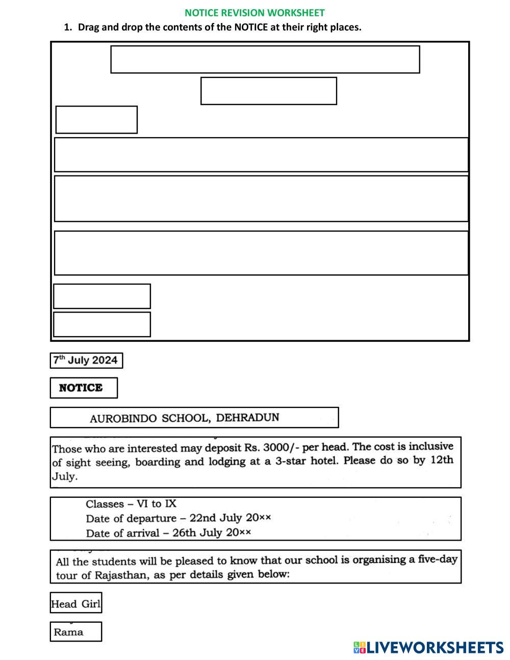 7848299 | NOTICE | Gaupri | LiveWorksheets