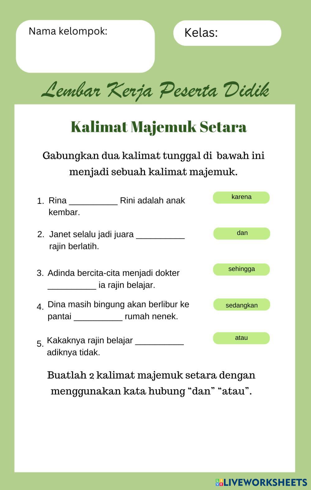 7848338 | Kalimat Majemuk Setara | naeli saadah