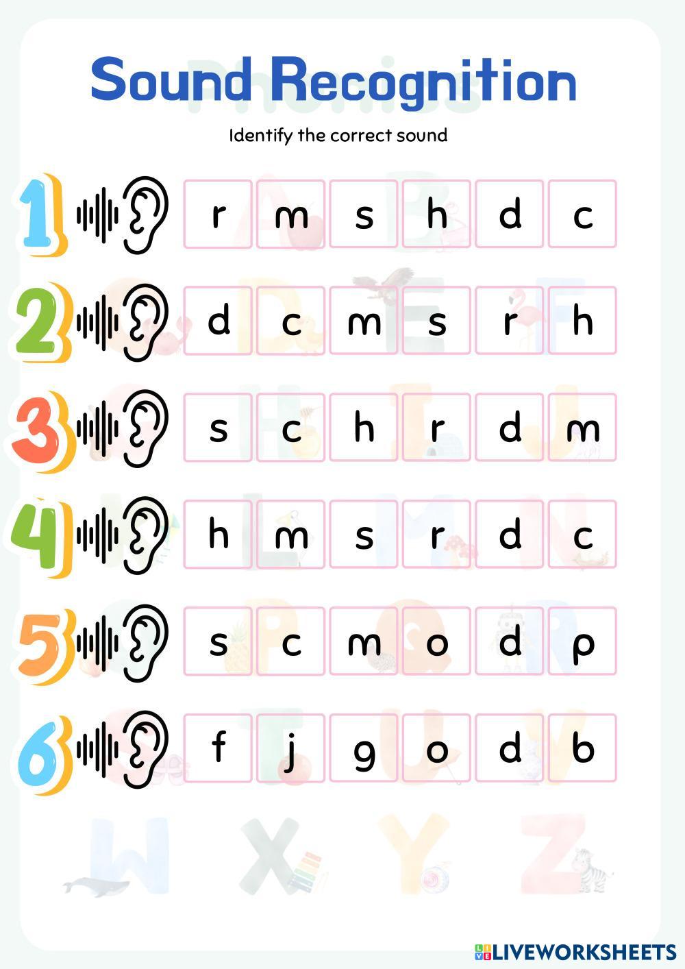 himkhr | Sound Recognition 7851494 | LiveWorksheets