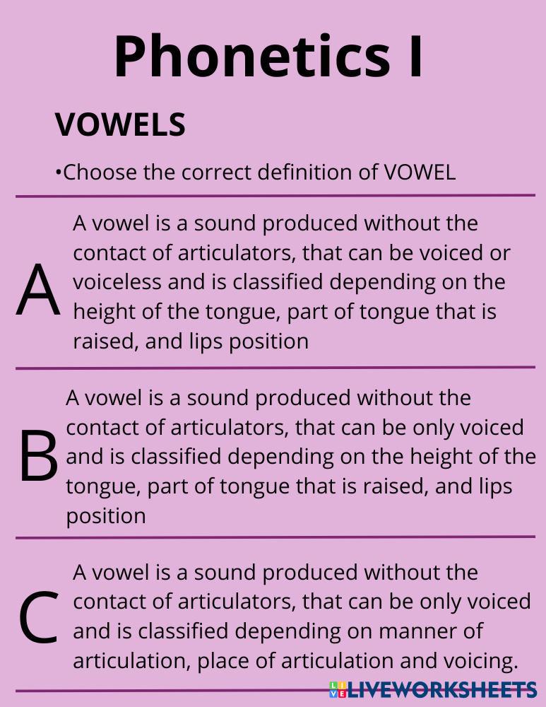 Vowel sound definition 7853038 | Natalia Marilin Benega