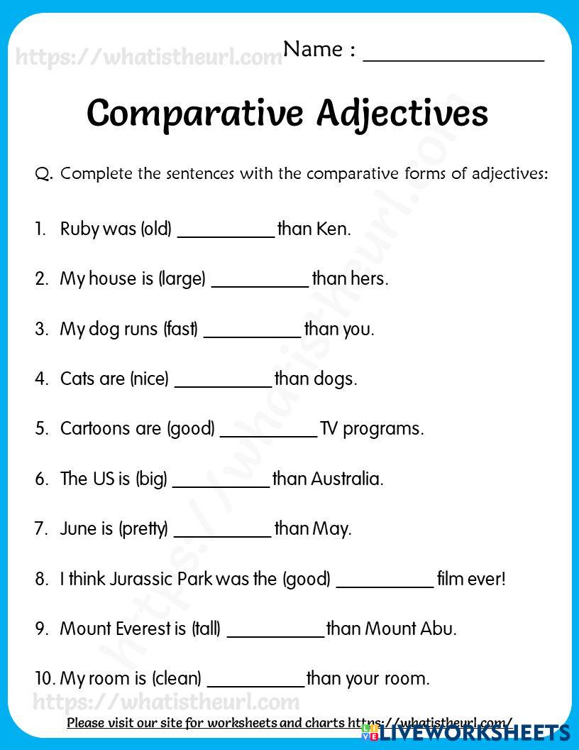 comparative adjetives 7853090 | rocio_eliza | Live