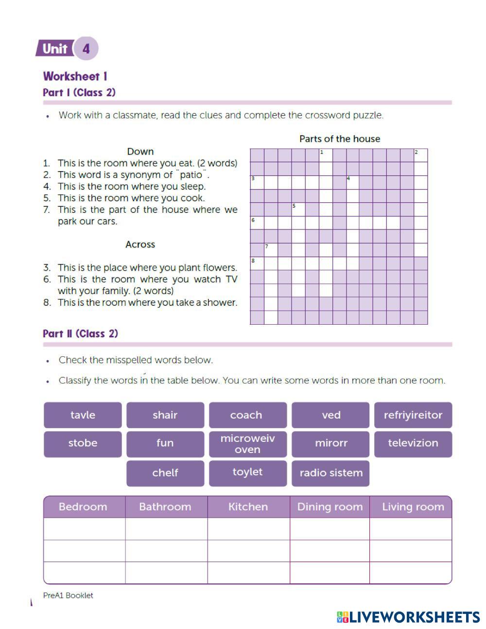 Worksheet 1, Unit 4, Page 18 7853173 | Wendy Magaly