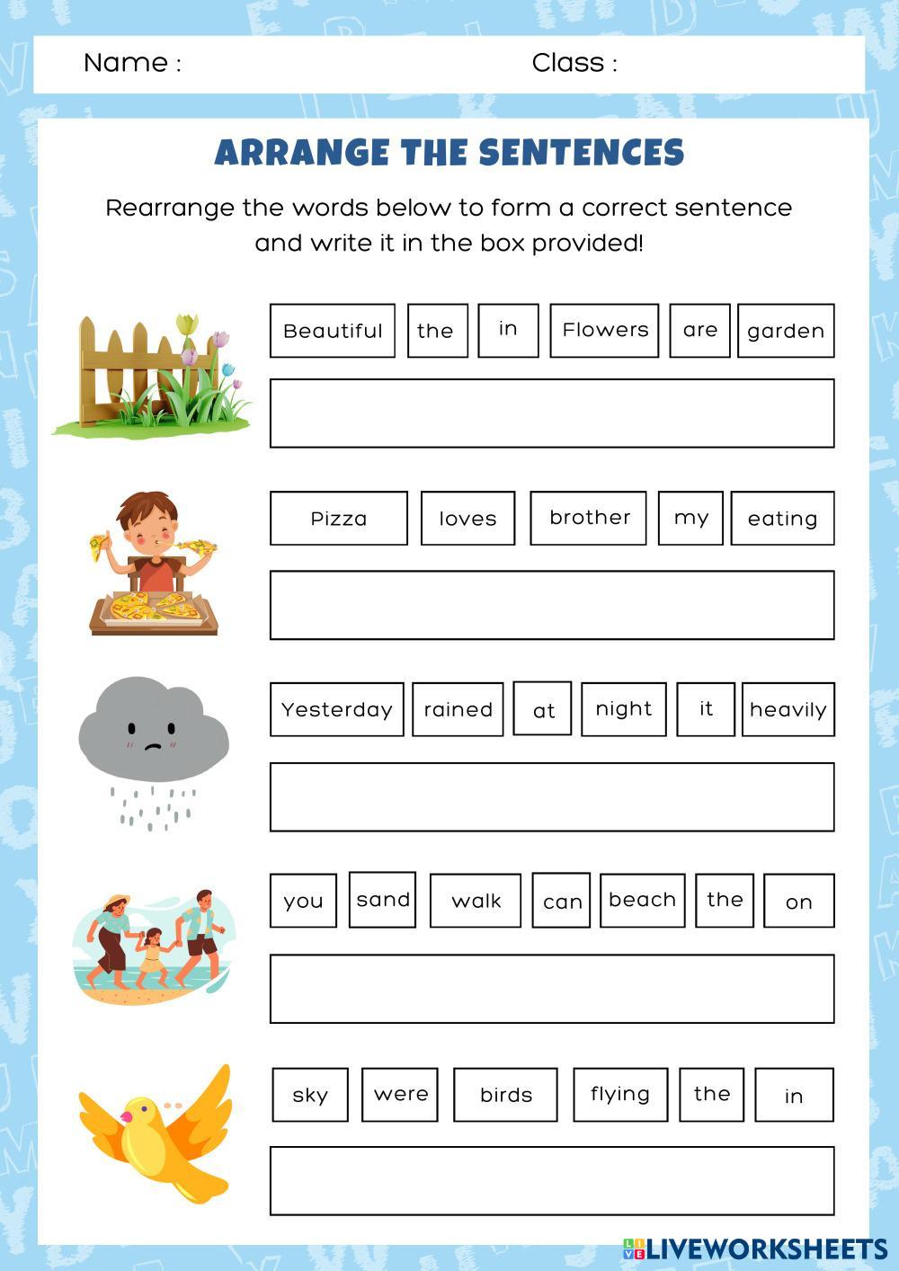 LKPD Arrange Wo… | Free Interactive Worksheets | 7853660