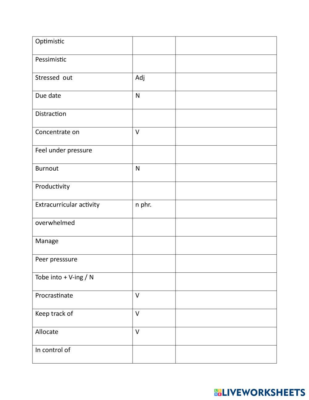 G9-UNIT 3-HEALT… | Free Interactive Worksheets | 7855806